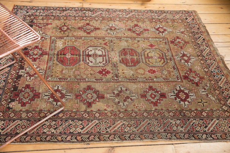 Antique Caucasian Square Rug For Sale at 1stDibs