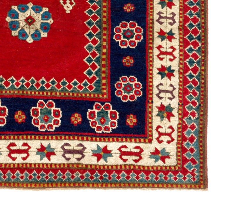 Dated 1870. Antique Caucasian Kazak Rug, Top Shelf Collectors Prayer ...