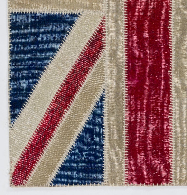 Union Jack British Flag Design Patchwork Rug. Custom Colors and Sizes ...