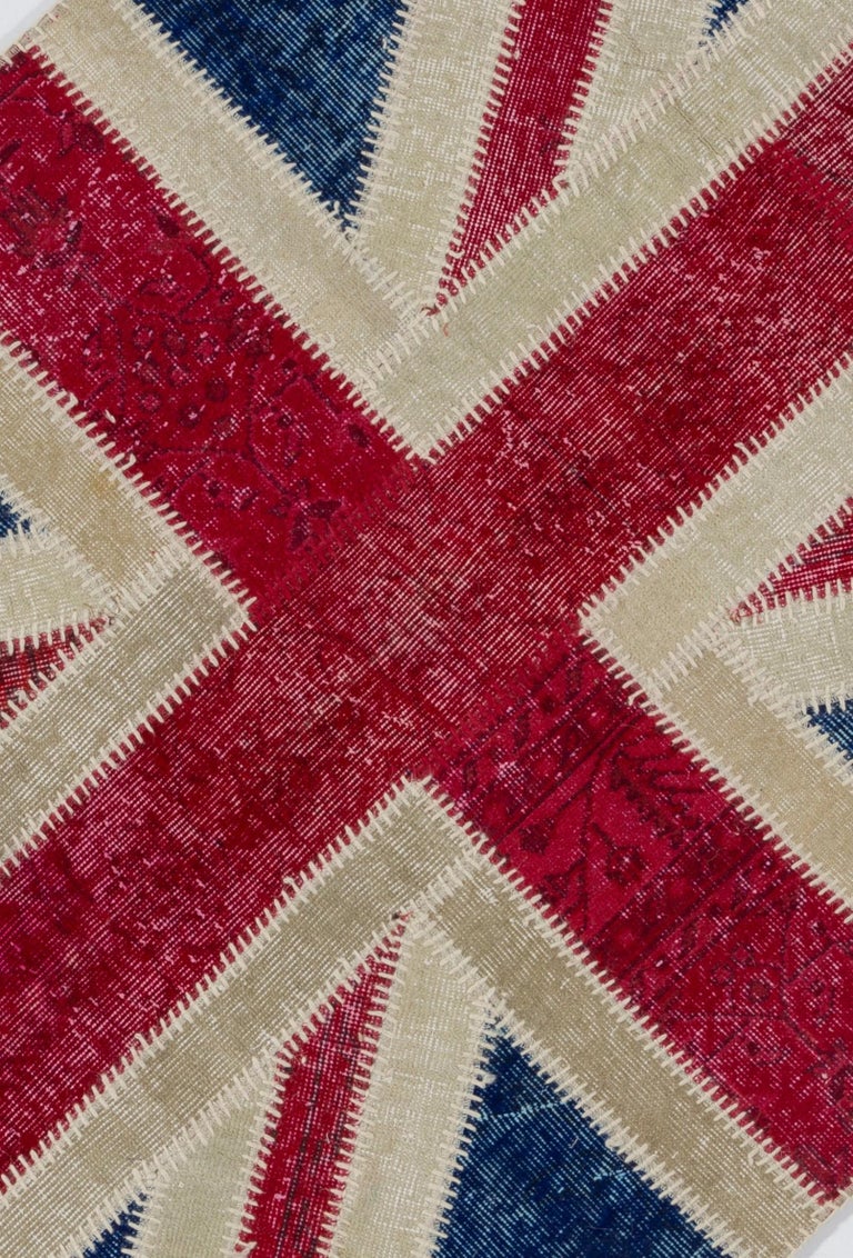 Union Jack British Flag Design Patchwork Rug. Custom Colors and Sizes ...