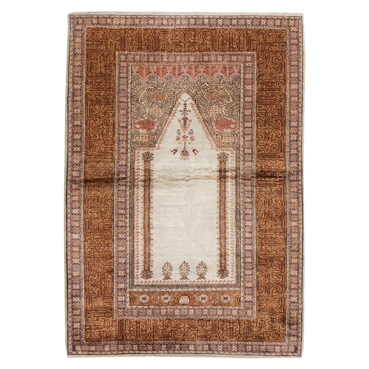 Antique West Anatolian Prayer Rug, Late 19th Century at 1stDibs