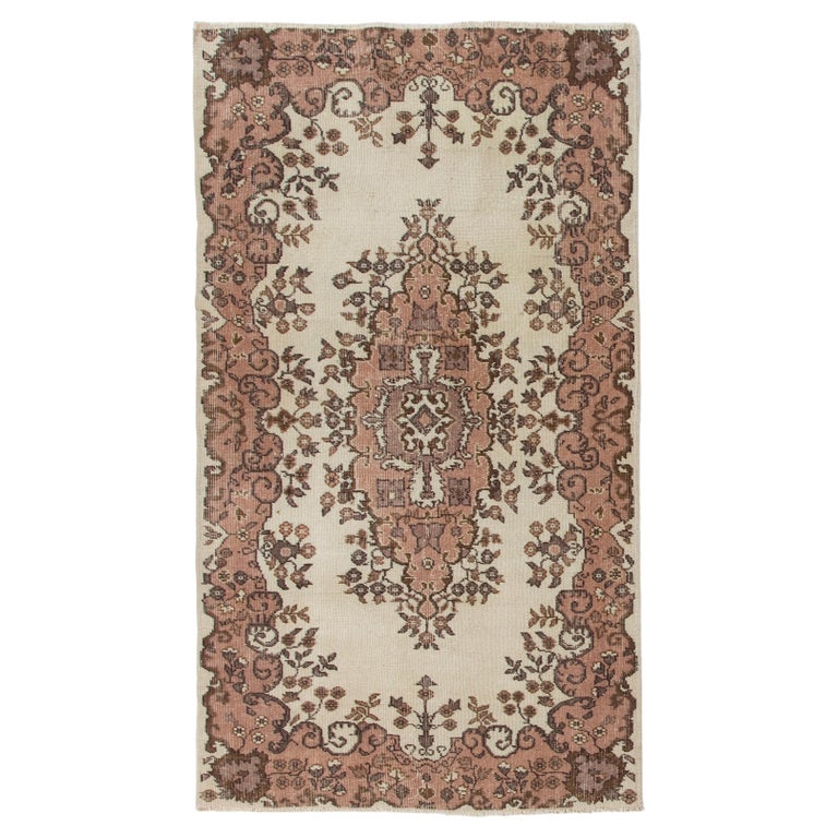 4x6.7 Ft Handmade Vintage Garden Design Floral Sparta Rug, Woolen Floor ...