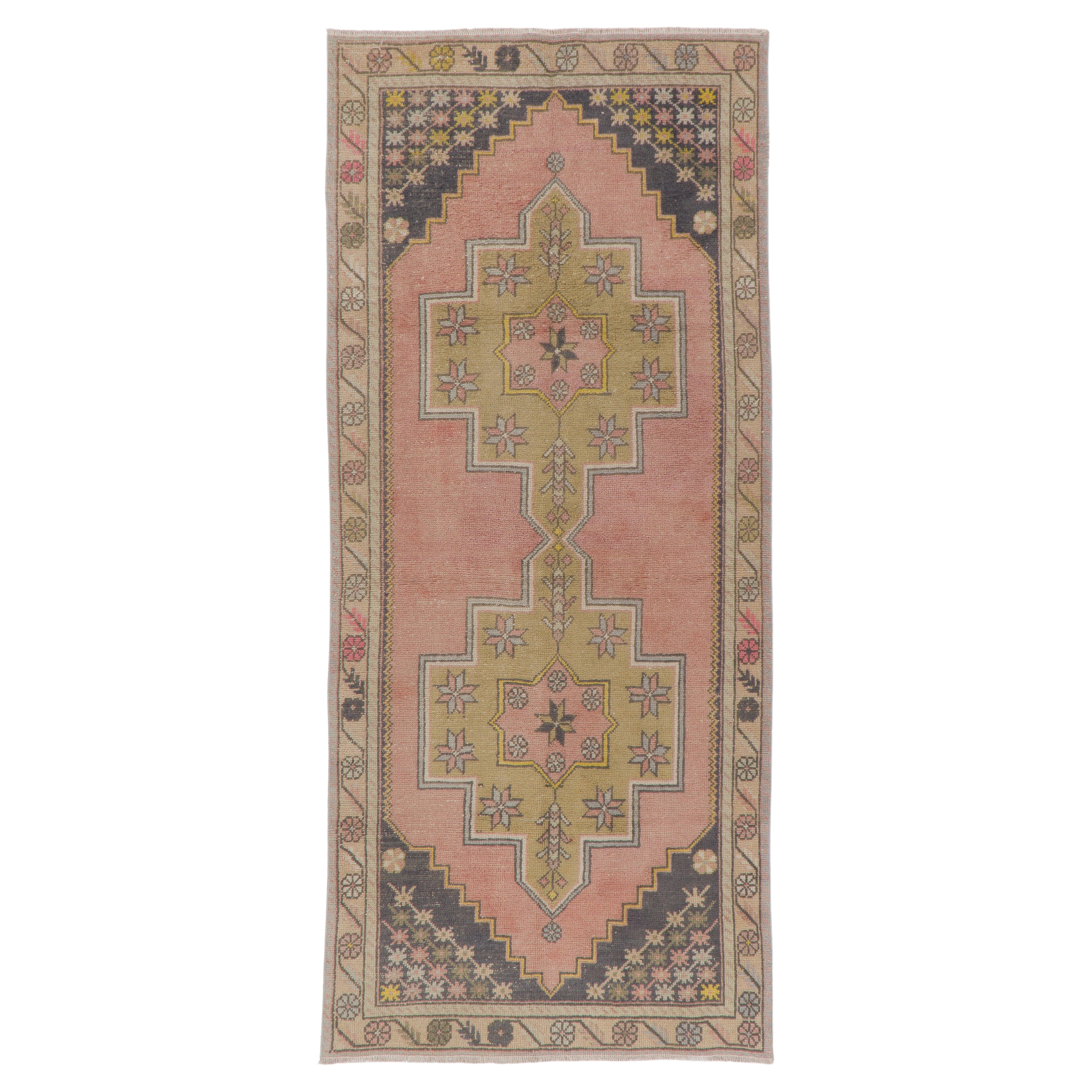 Midcentury Turkish Rug in Muted Colors at 1stDibs