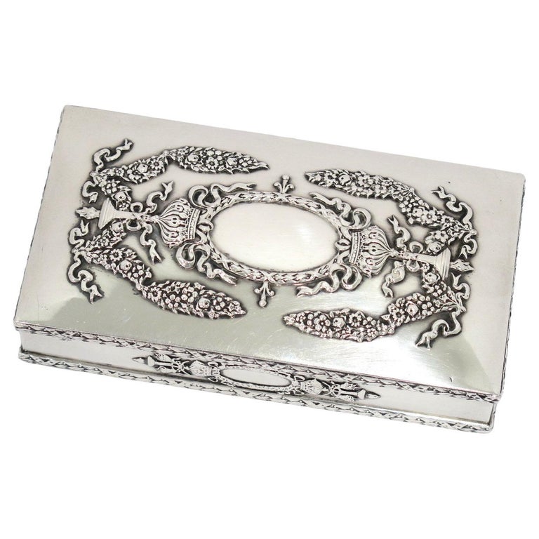 Sterling Silver Gilt Interior Howard and Co. NY Antique Box w/ Sections ...