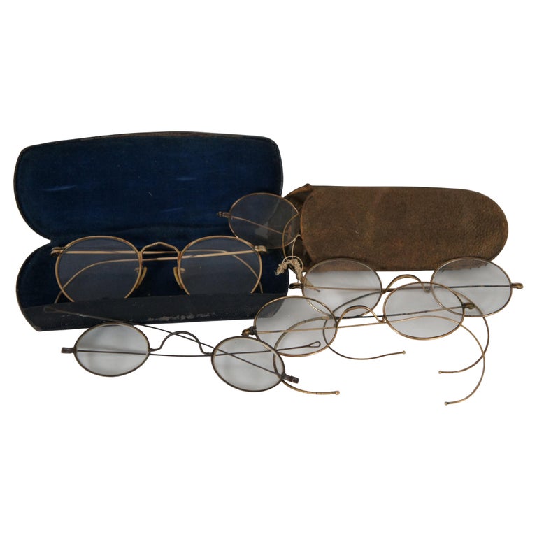 5 Antique Victorian Wire Rim Optical Eye Glasses Frames Spectacles For ...
