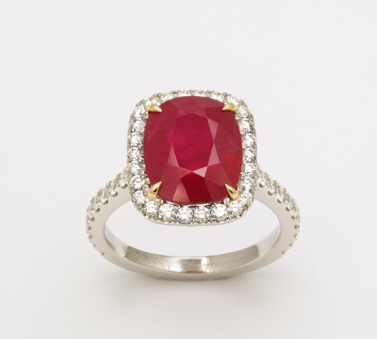 5 Carat Burma Ruby and Diamond Ring For Sale at 1stDibs | 5 carat ruby ...
