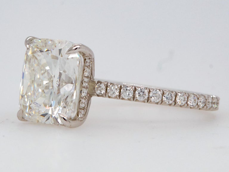 5 Carat Cushion Cut Diamond, Engagement Ring, Certified For Sale at 1stDibs
