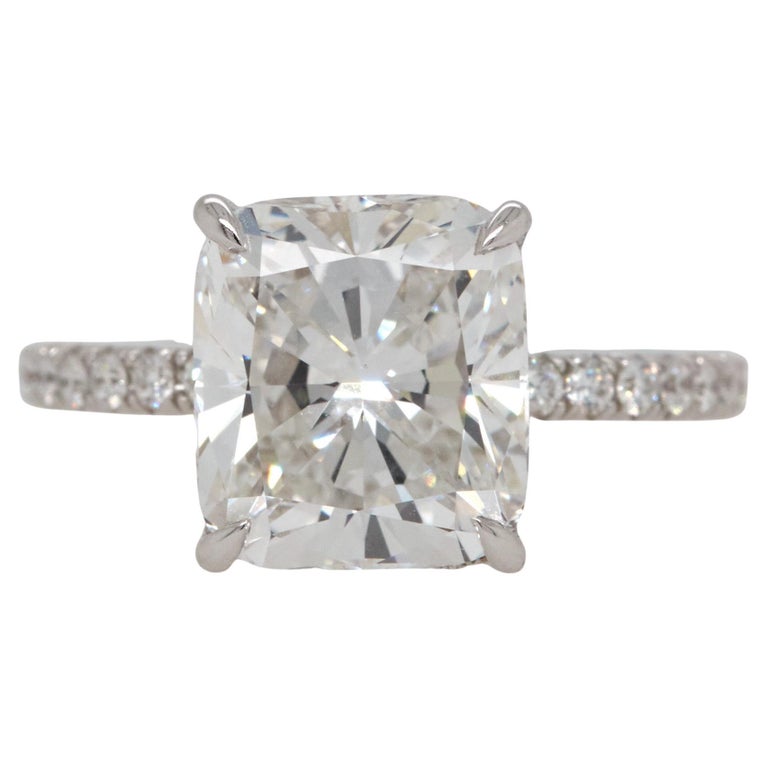 5 Carat Cushion Cut Diamond, Engagement Ring, GIA Certified For Sale at ...