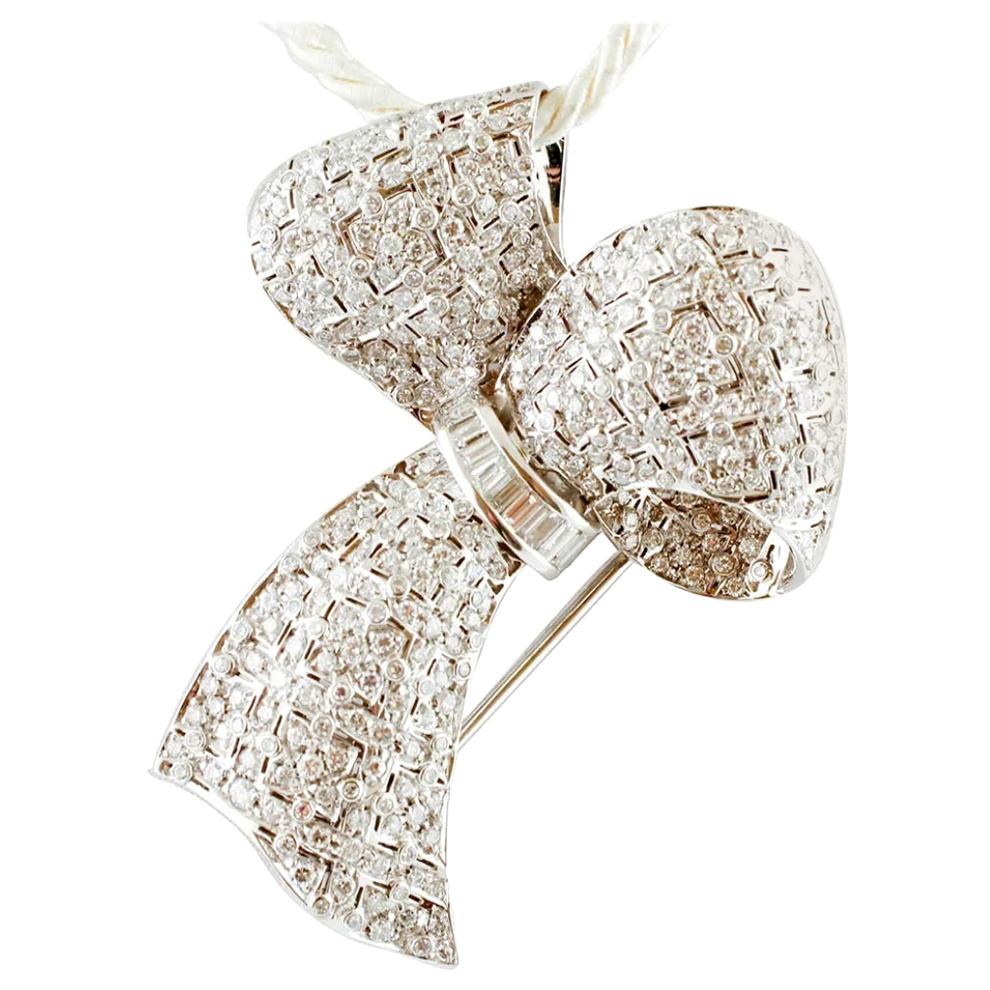 Ruby Diamond Topaz 18 Karat Gold Ribbon Brooch, circa 1950 For Sale at ...