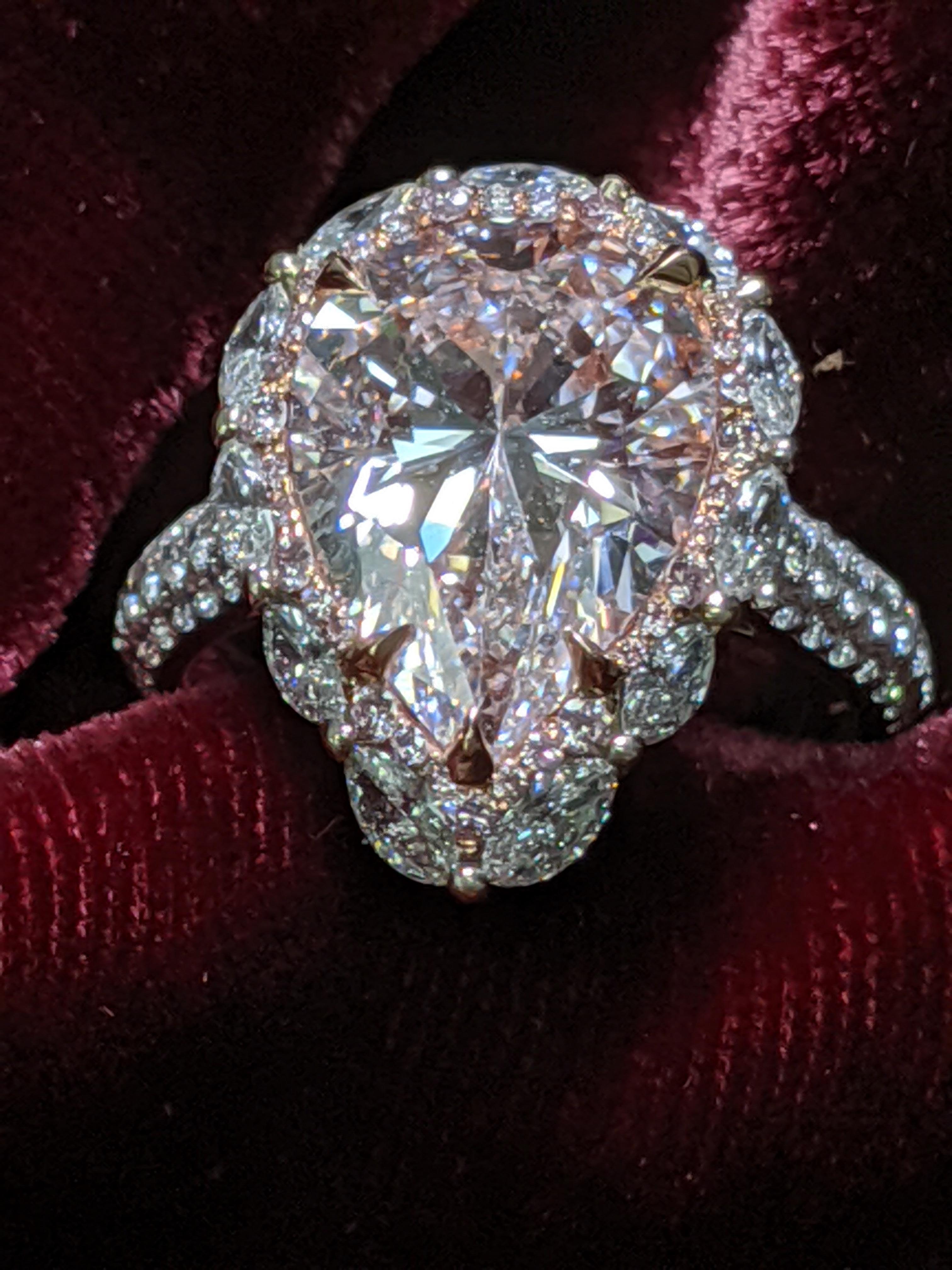 5 Carat Light Pink Pear Shape Diamond GIA VS2 at 1stDibs | phantom of ...