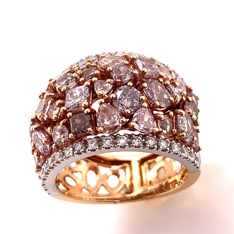 5 Carat Natural Pink Diamond Cocktail Ring at 1stDibs | pink cocktail ...