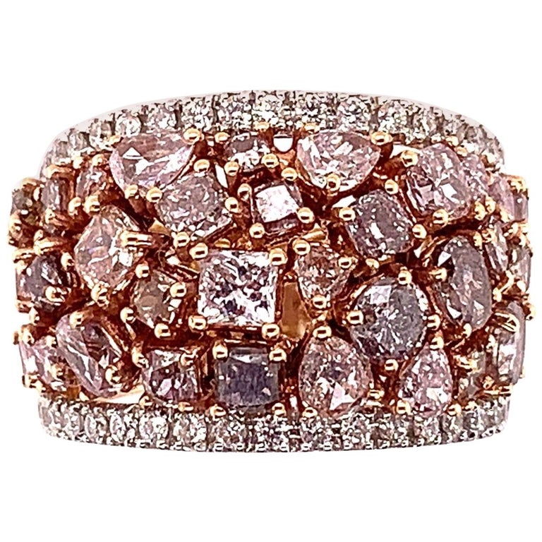 5 Carat Natural Pink Diamond Cocktail Ring at 1stDibs | pink cocktail ...