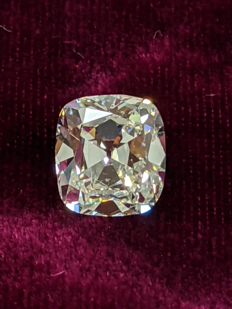 5 Carat Vintage Style Cushion Cut Diamond for High Design Project, GIA ...