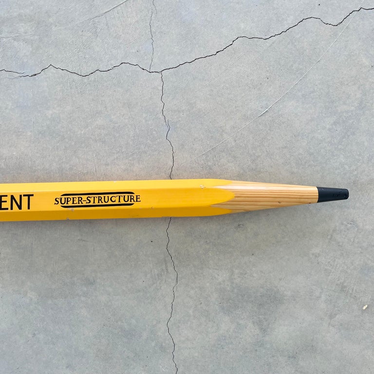 5 Foot Tall Pop Art Wood Pencil For Sale at 1stDibs