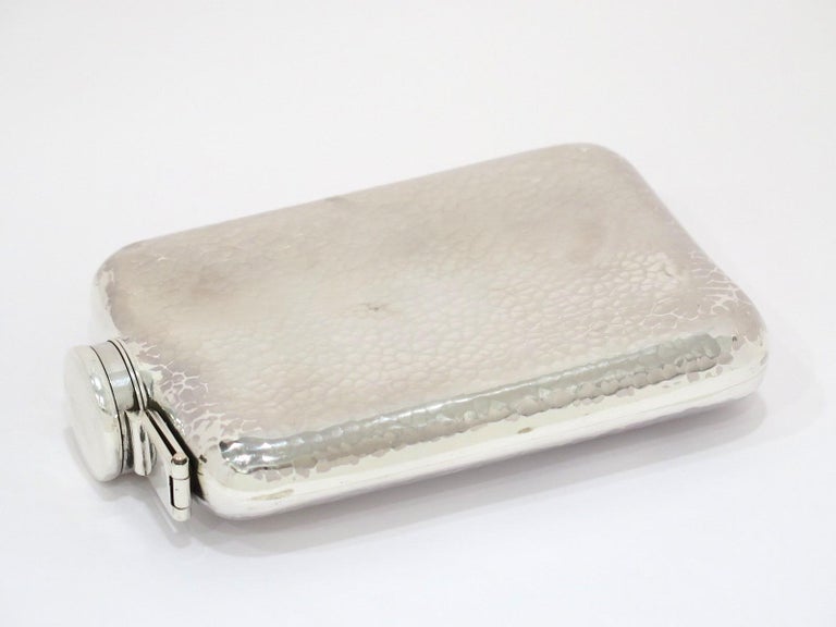 950 Silver Antique Japanese Hammered Flask For Sale at 1stDibs