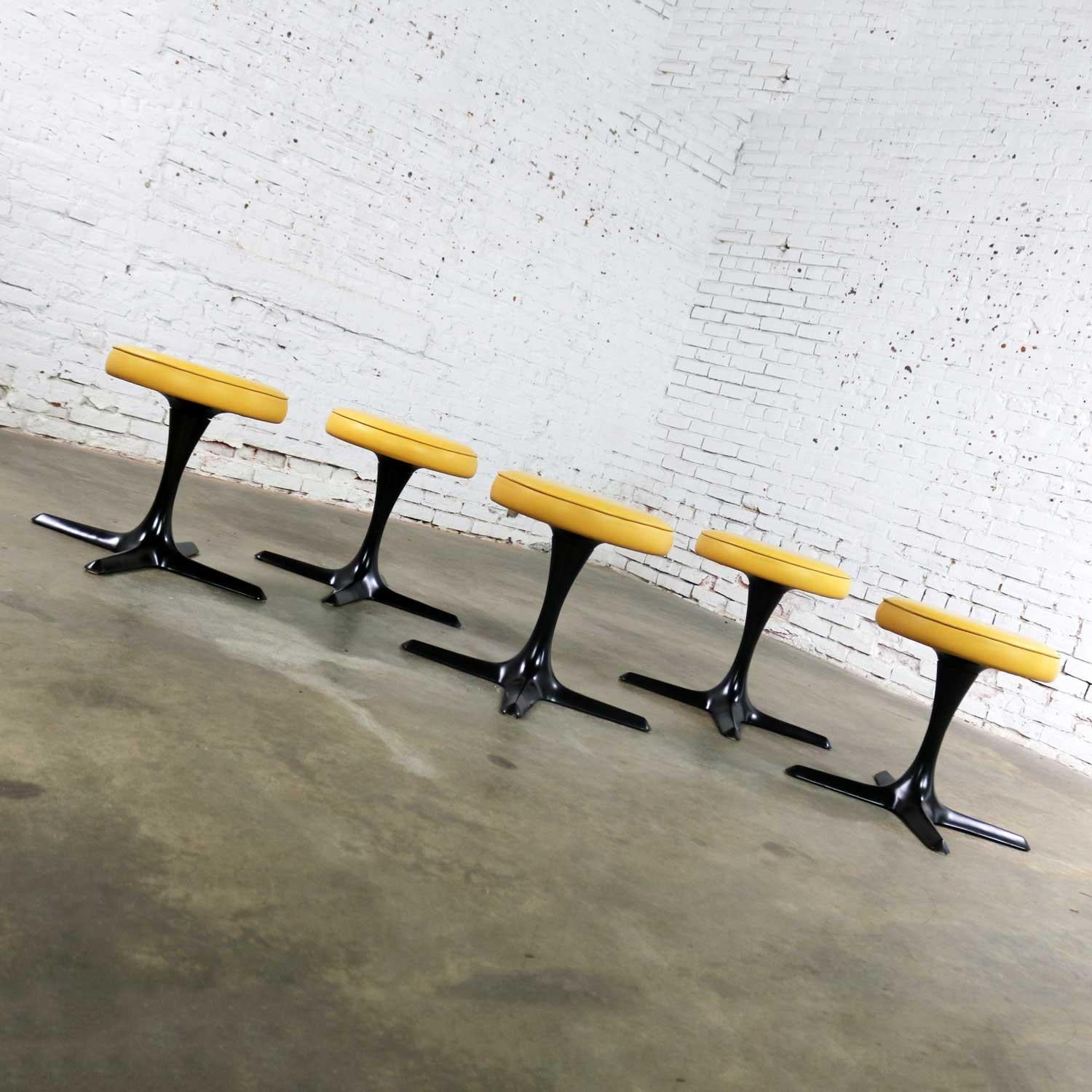 5 Mid-Century Modern Burke Division for Brunswick Tulip Style Swivel ...