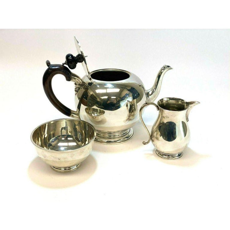 5 Piece Asprey London Sterling Silver Tea Set, Monogrammed "NKG", 1997 ...