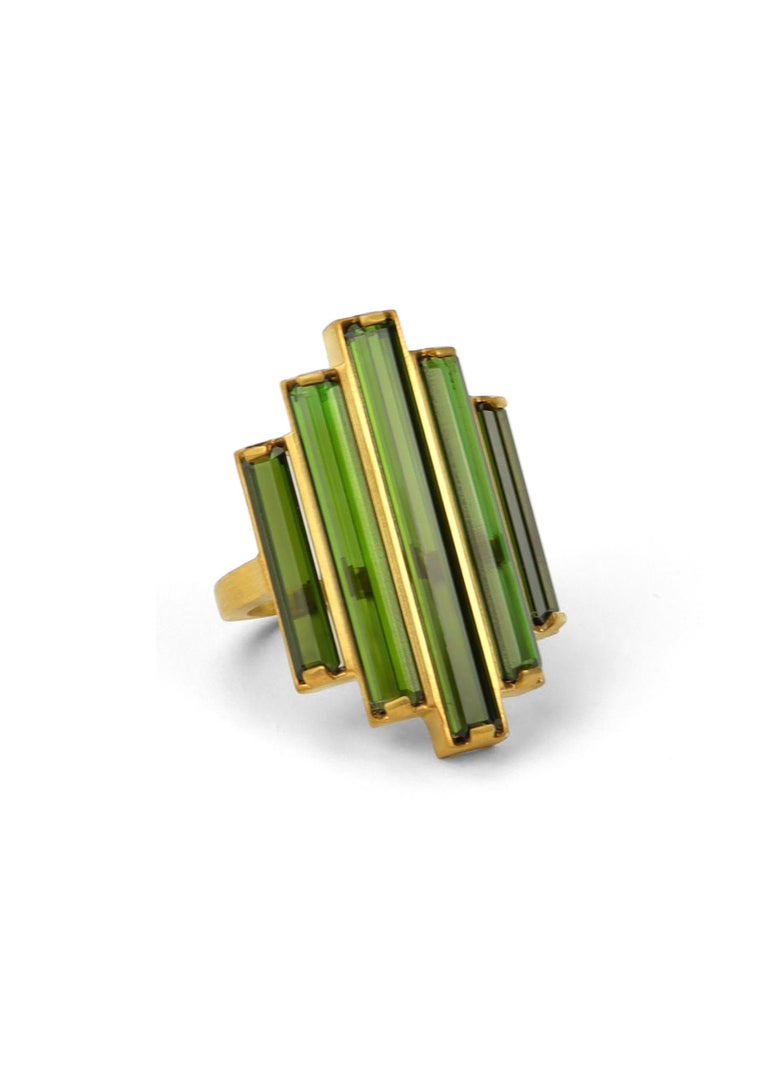 Customizable 5-Stone Pillar Ring For Sale at 1stDibs
