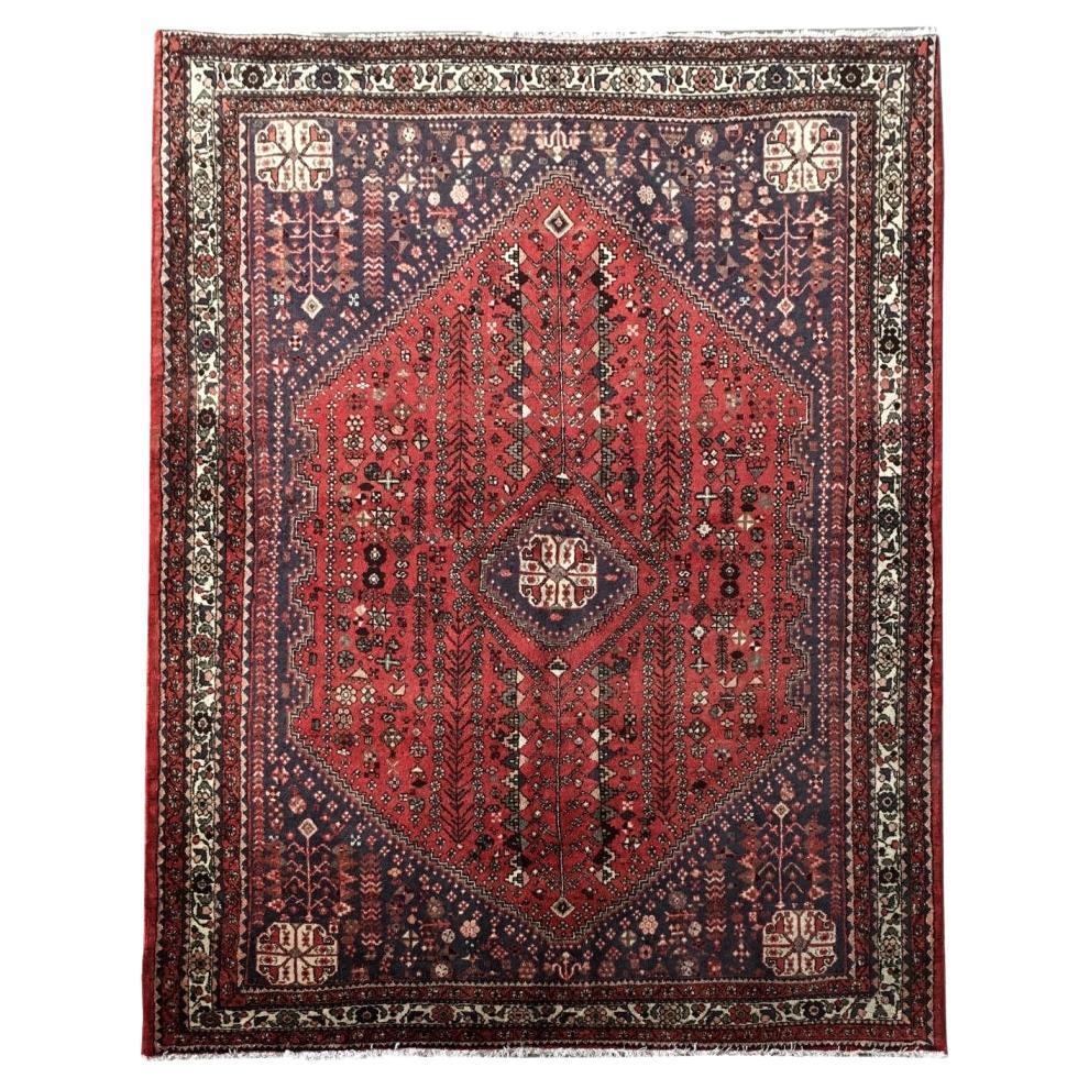5' x 7' Red Persian Abadeh Rug For Sale at 1stDibs