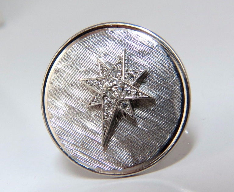 .50 Carat Diamonds North Star Cufflinks 14 Karat at 1stDibs