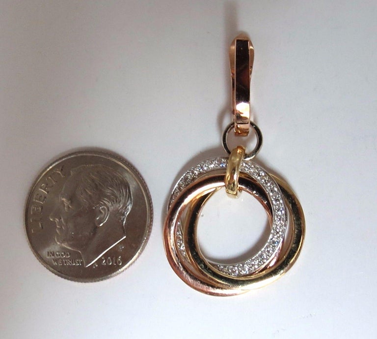 .50 Carat Natural Diamonds Rolling Loop Rings Dangle Earrings 14 Karat ...