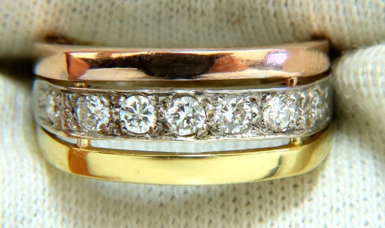 .50 Carat Natural Round Diamond Stacking Fused Band 14 Karat at 1stDibs