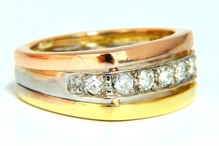 .50 Carat Natural Round Diamond Stacking Fused Band 14 Karat at 1stDibs