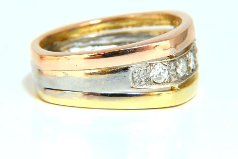 .50 Carat Natural Round Diamond Stacking Fused Band 14 Karat at 1stDibs