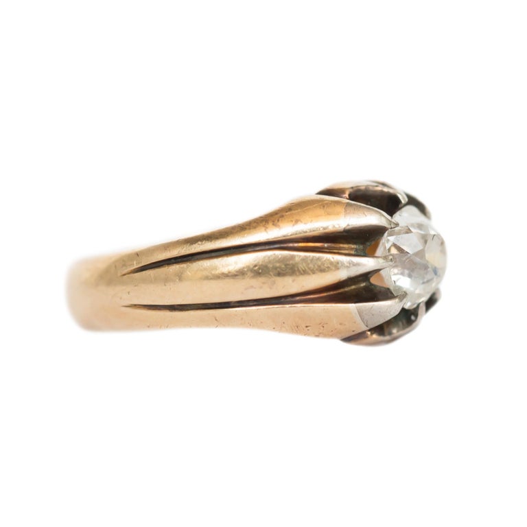 .50 Carat Yellow Gold Diamond Engagement Ring For Sale at 1stDibs