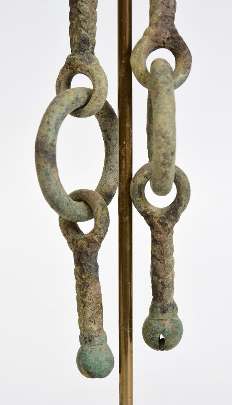 500 B.C., Dong Son, Antique Khmer Bronze Bangle Bracelet with Bell For ...