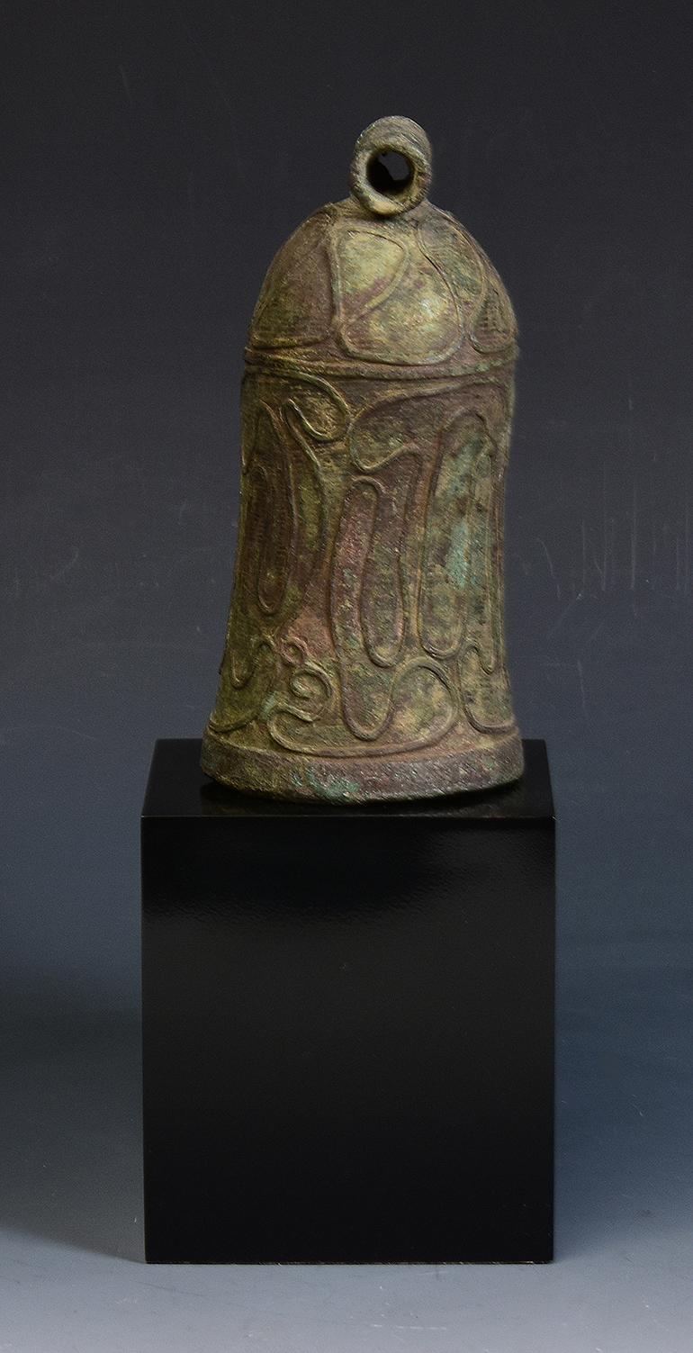 500 B.C, Dong Son, Antique Khmer Bronze Bell with Stand at 1stDibs