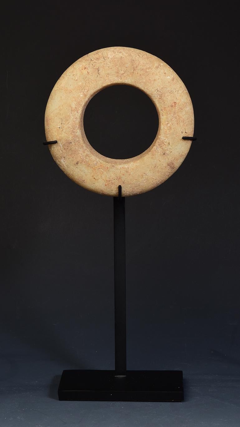 500 B.C, Prehistoric Shell Bangle Bracelet with Stand at 1stDibs