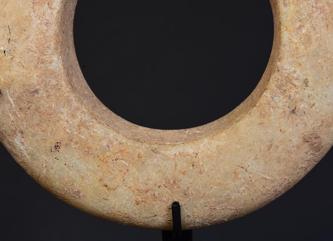 500 B.C, Prehistoric Shell Bangle Bracelet with Stand at 1stDibs