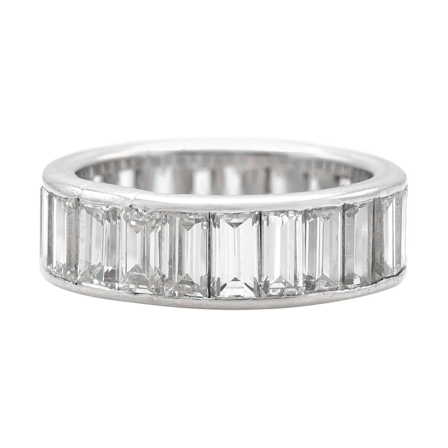 .60 Carat East West Baguette Diamond Channel Set Band For Sale at 1stDibs