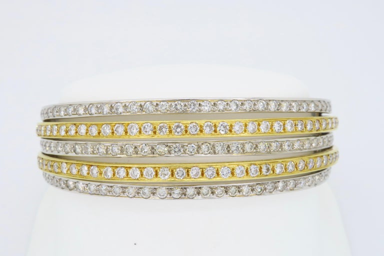 5.00 Carat Diamond Bangle Bracelet For Sale at 1stDibs