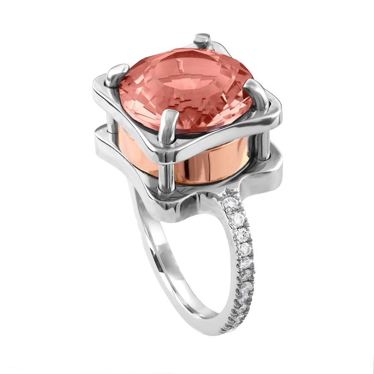 5.00 Carat Ametrine and Diamond Gold Abstract Ring For Sale (Free ...