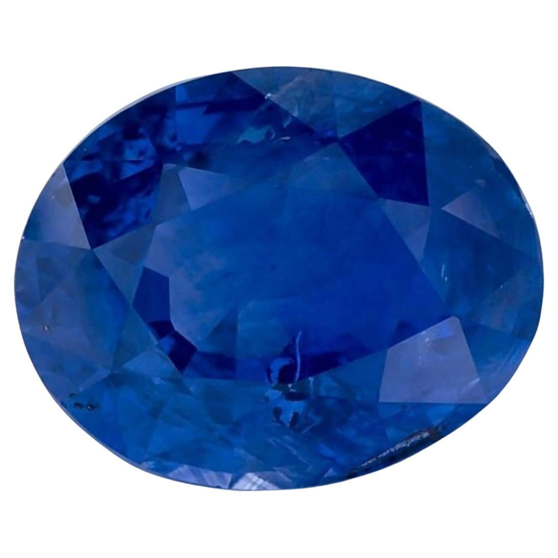 3.85 Cts Blue Sapphire Oval Loose Gemstone For Sale at 1stDibs