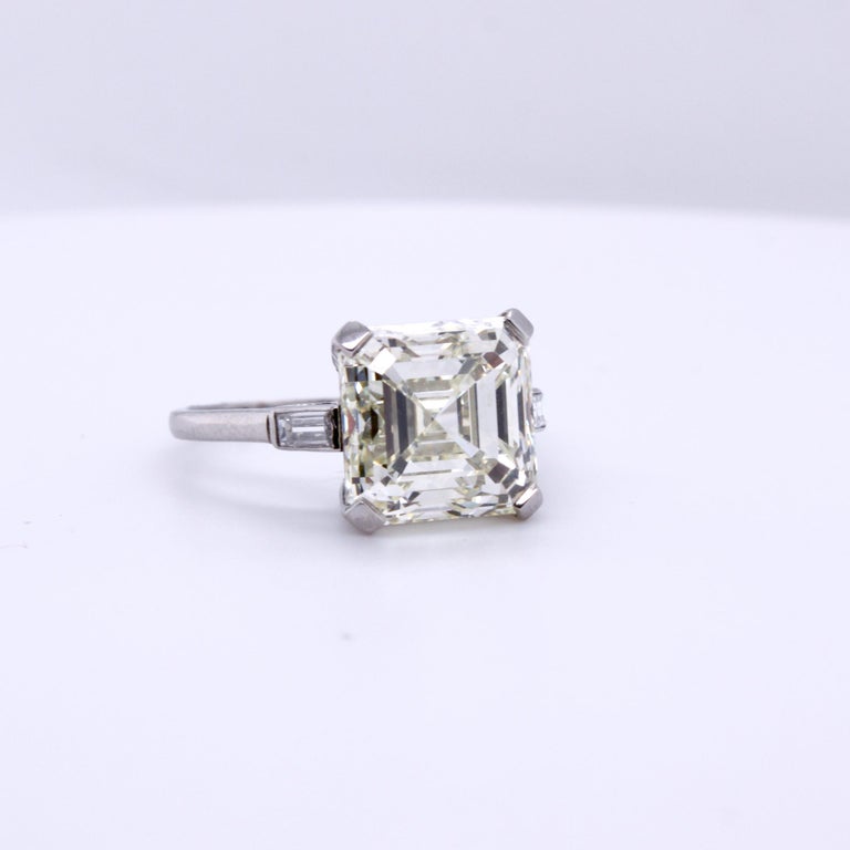 5.02 Carat Ascher Cut Diamond Ring at 1stDibs | ascher cut diamonds