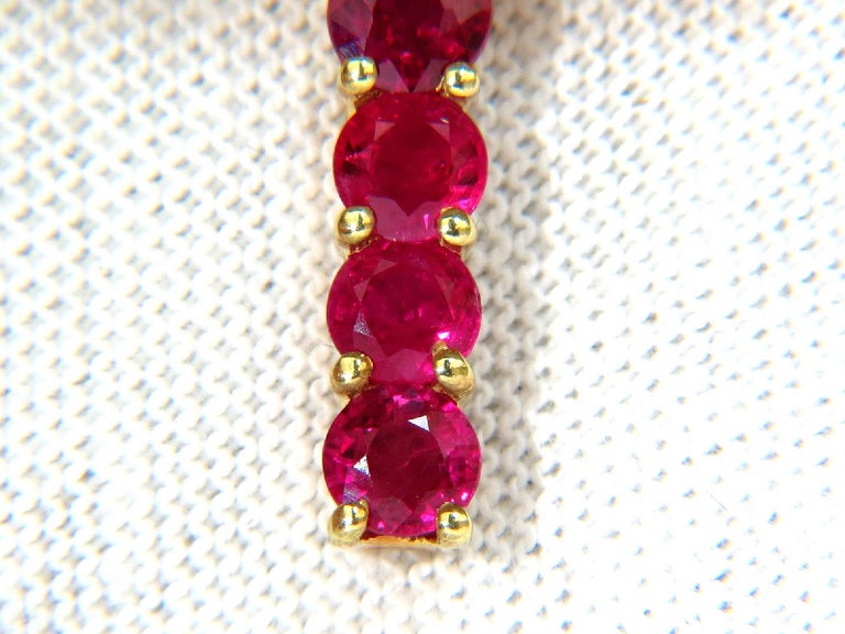 5.07 Carat Brilliant Natural Fancy Yellow Blood Ruby Diamond Cross ...