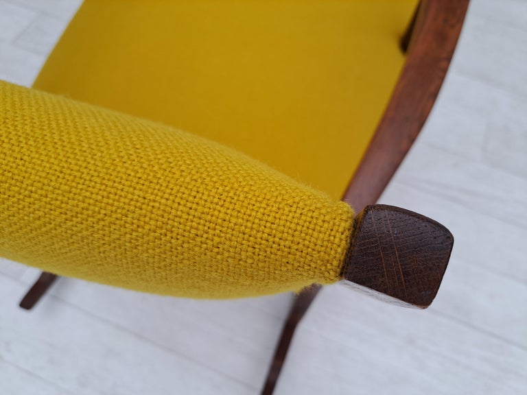50s, Danish Design, Rocking Chair, Kvadrat Furniture Wool, Oak Wood at ...