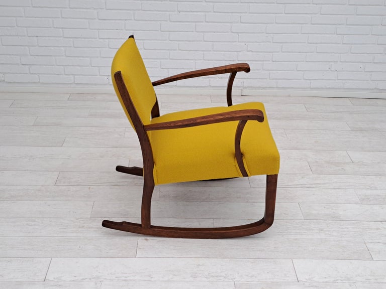 50s, Danish Design, Rocking Chair, Kvadrat Furniture Wool, Oak Wood at ...
