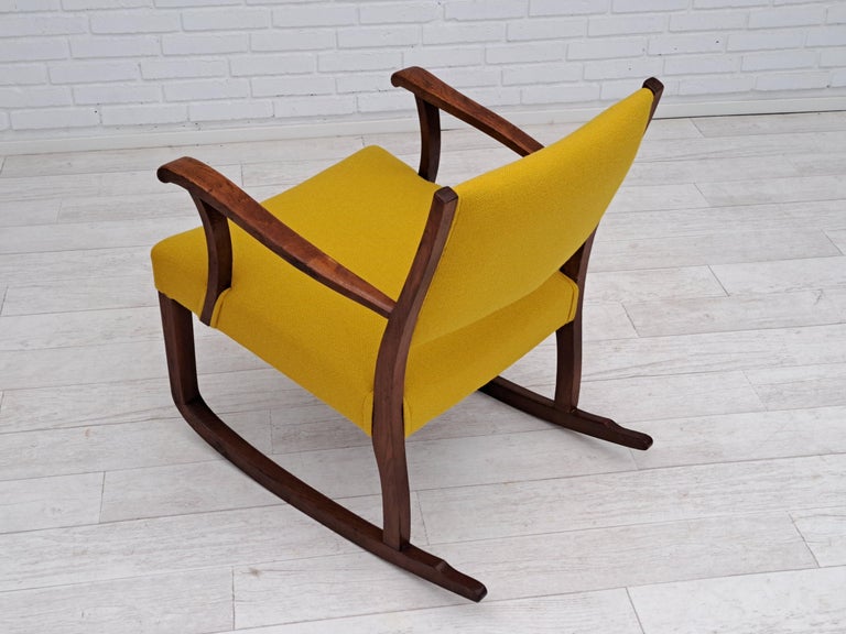 50s, Danish Design, Rocking Chair, Kvadrat Furniture Wool, Oak Wood at ...