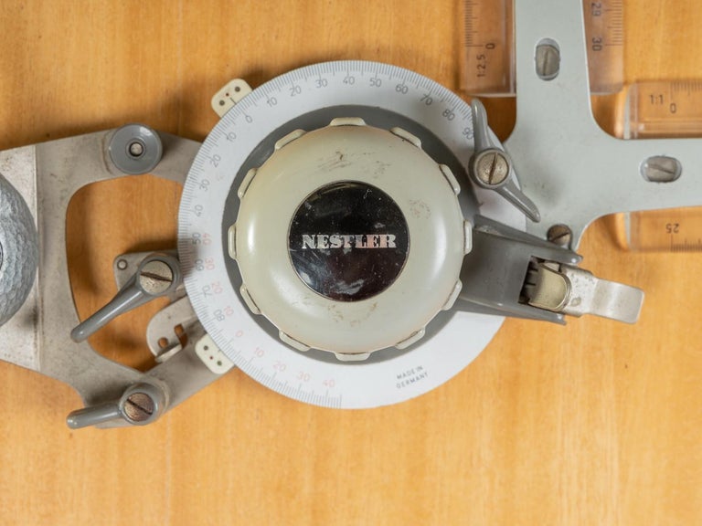 50s drawing table by Nestler adjustable height at 1stDibs