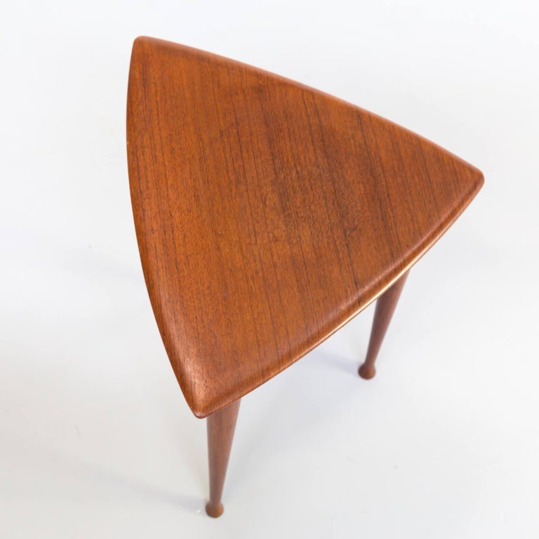 1950s Poul Thorsbjerg Jensen Teak Veneer Triangle Nesting Tables for ...