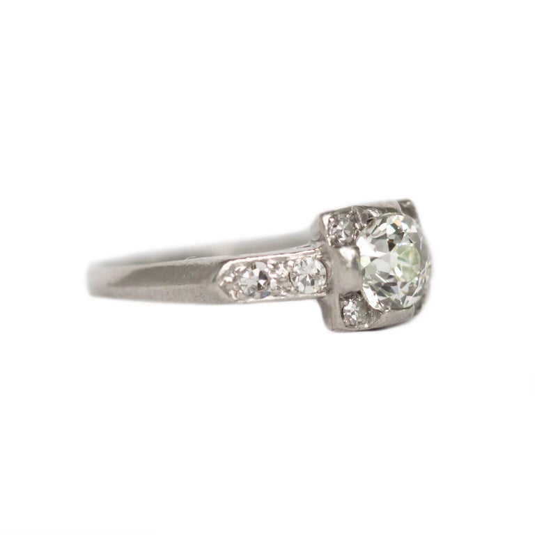 .51 Carat Diamond Platinum Engagement Ring For Sale at 1stDibs | .51 ...