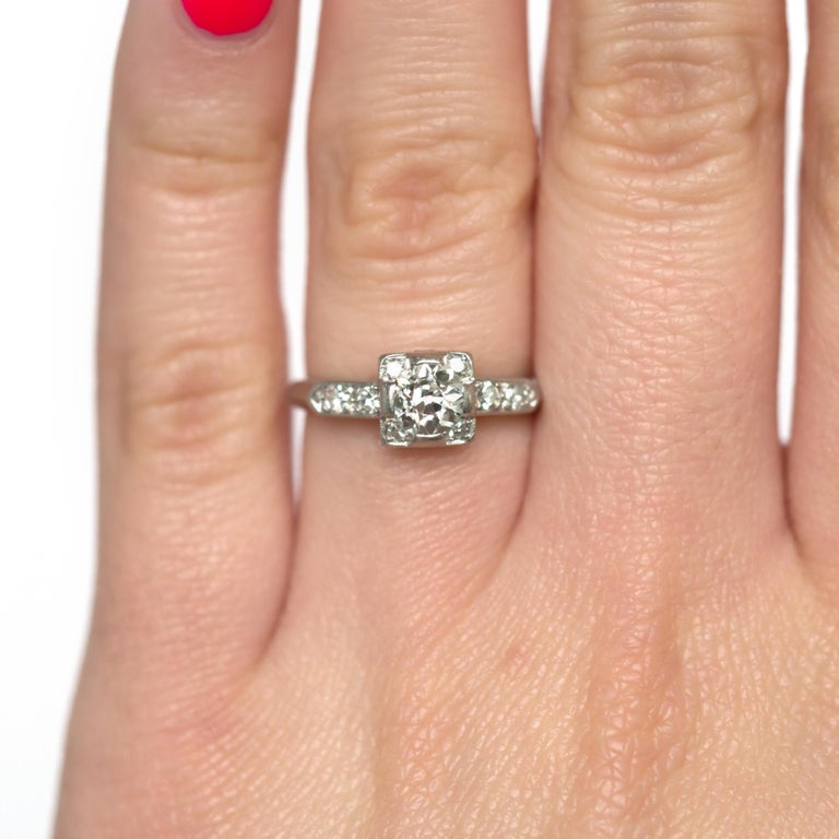 .51 Carat Diamond Platinum Engagement Ring For Sale at 1stDibs | .51 ...