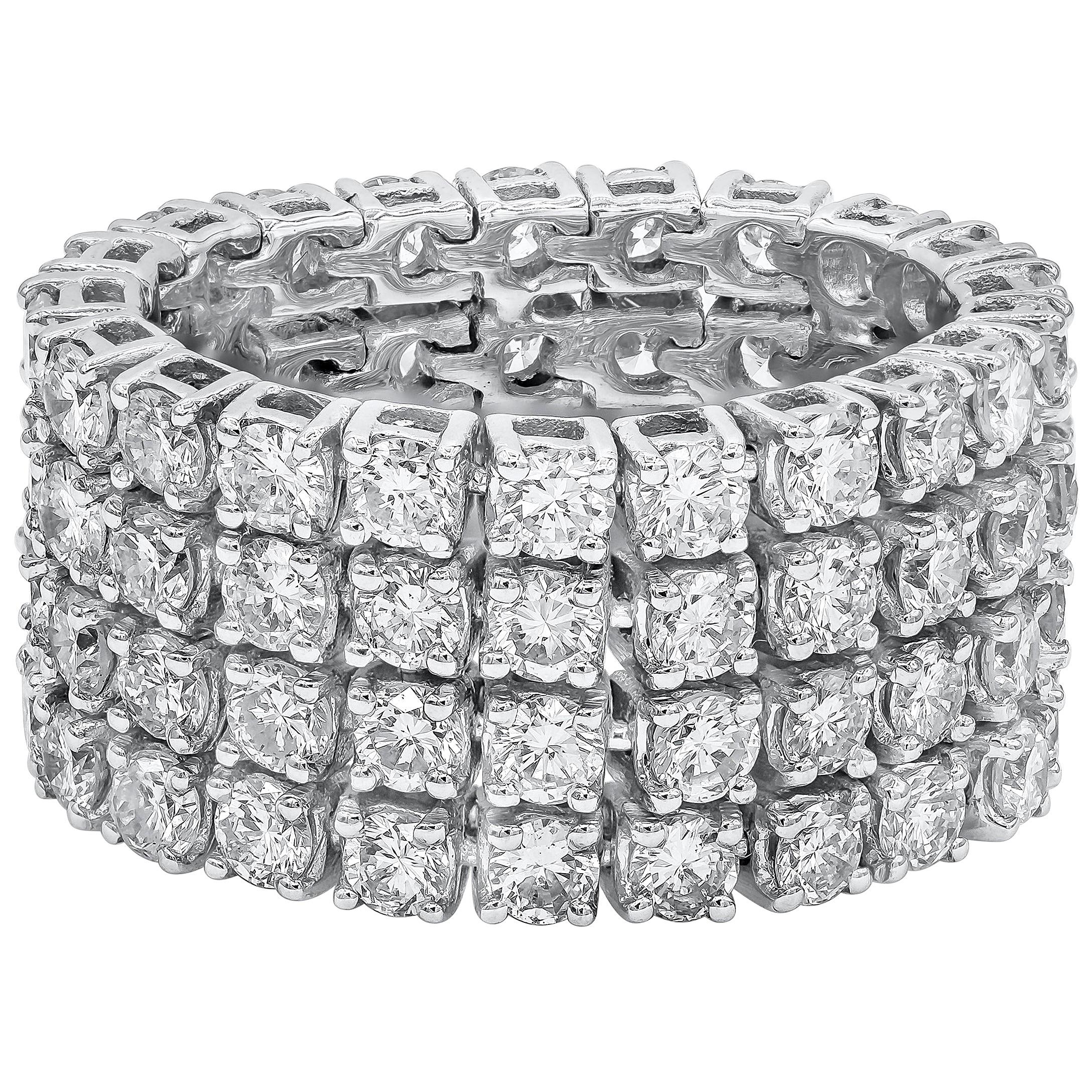 Blue Sapphire and Diamond Flexible Ring in 14 Karat White Gold. For ...