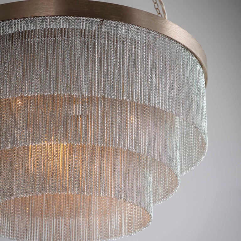 Contemporary 20" Gold Chandelier with Silver Chain by Tigermoth ...