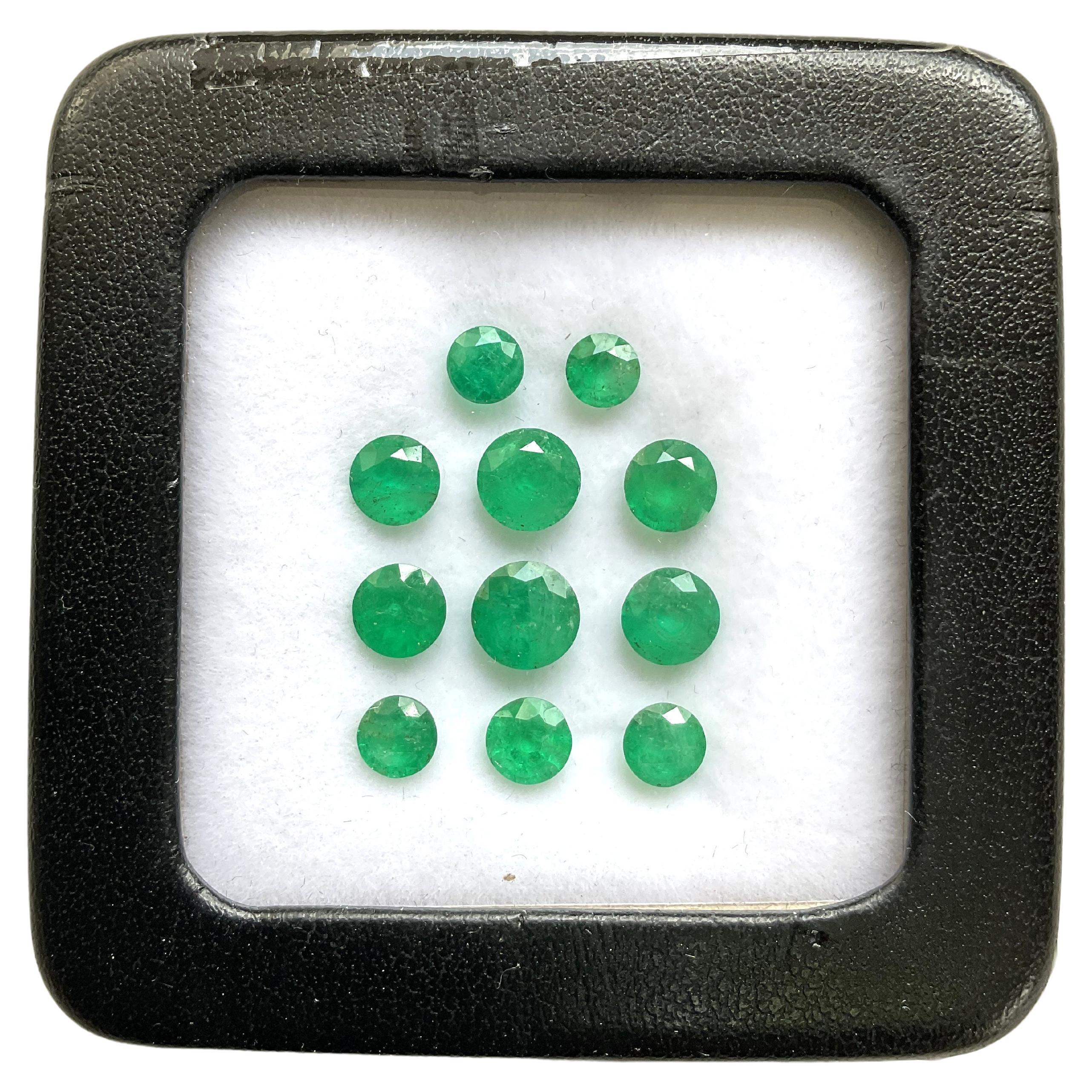 11.28 Carats Colombian Emerald Round Cut stone natural gemstones origin ...
