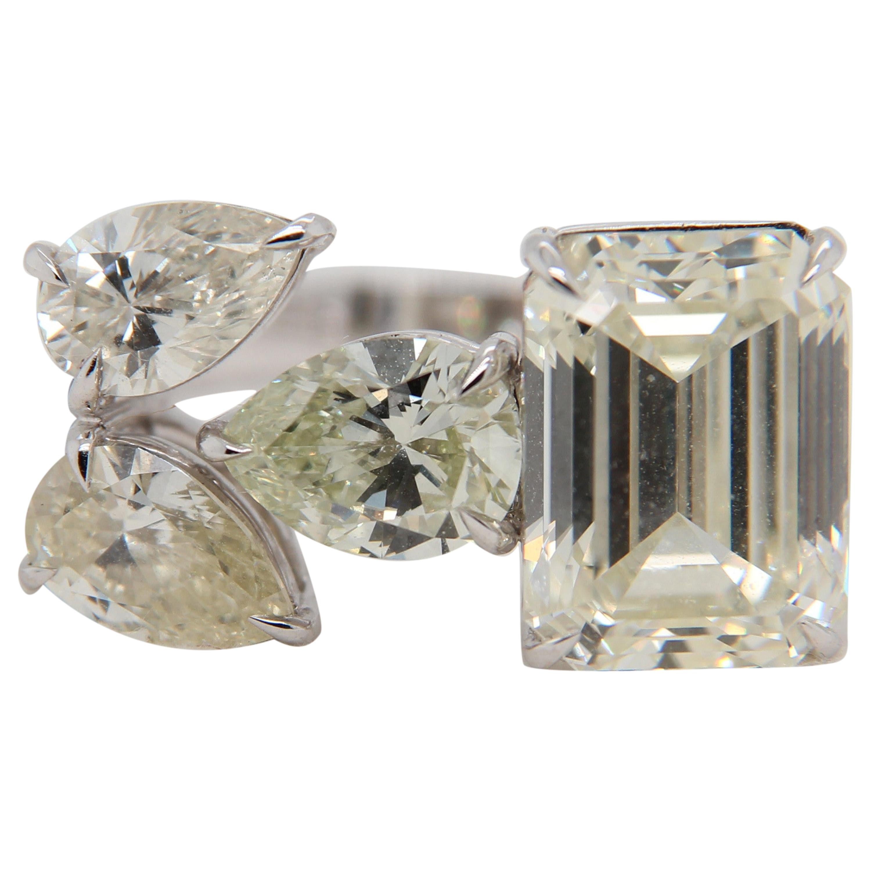 5 Carat Diamond Emerald Cut Shape - For Sale on 1stDibs